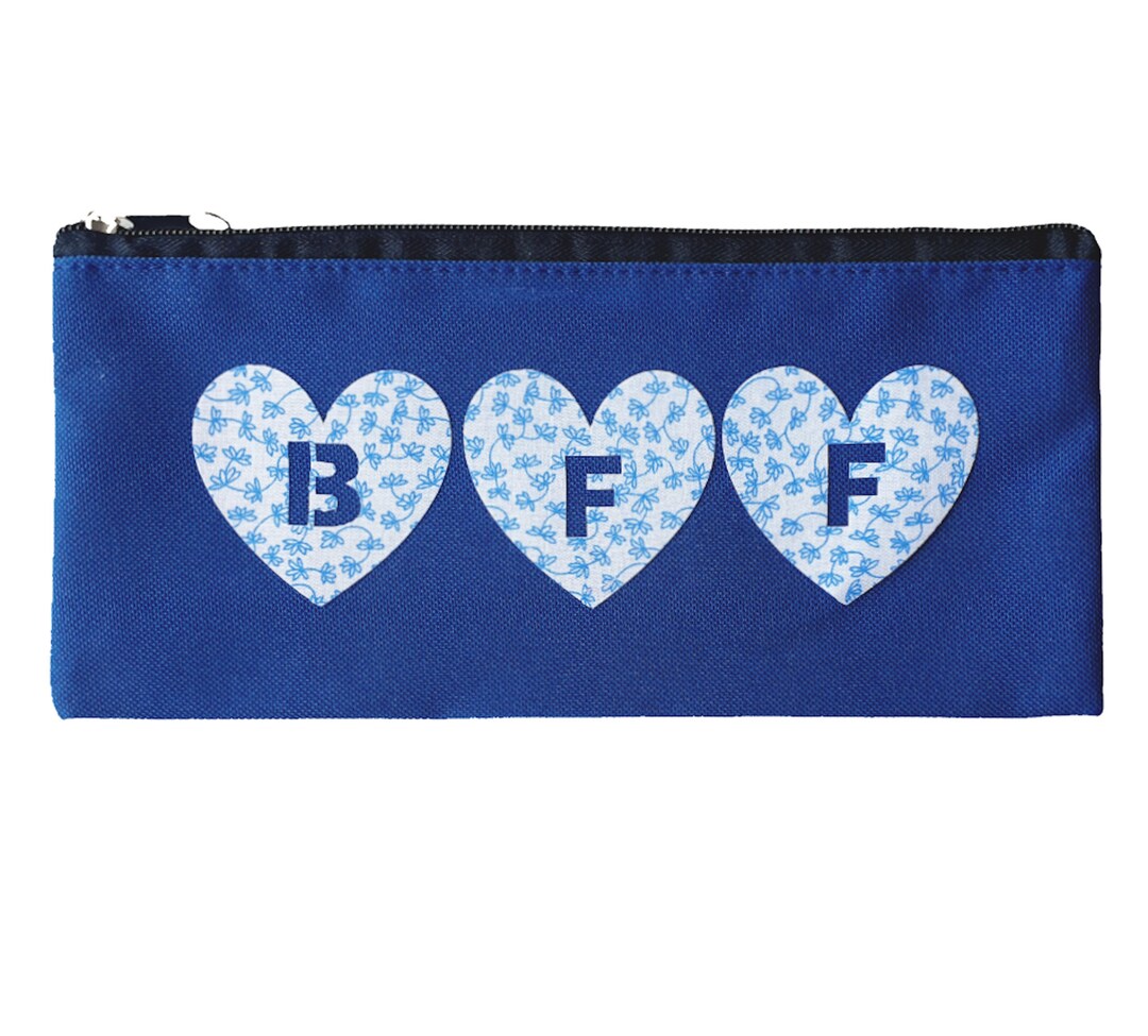 BFF Pencil Case: Floral Hearts, Friends Gift - Etsy