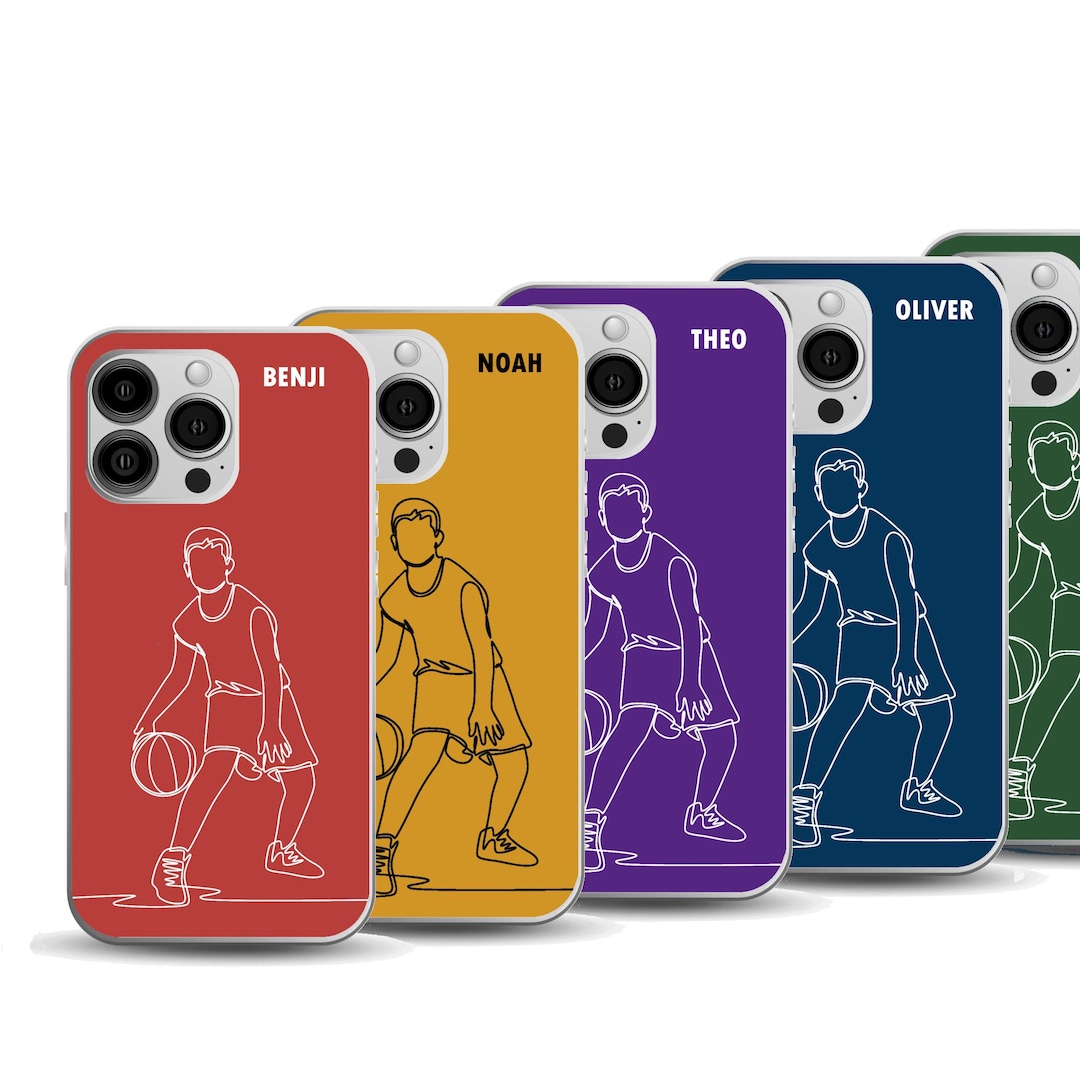 Basketball Phone Case - Personalised With Name & NBA Colours| Teen Boys ...