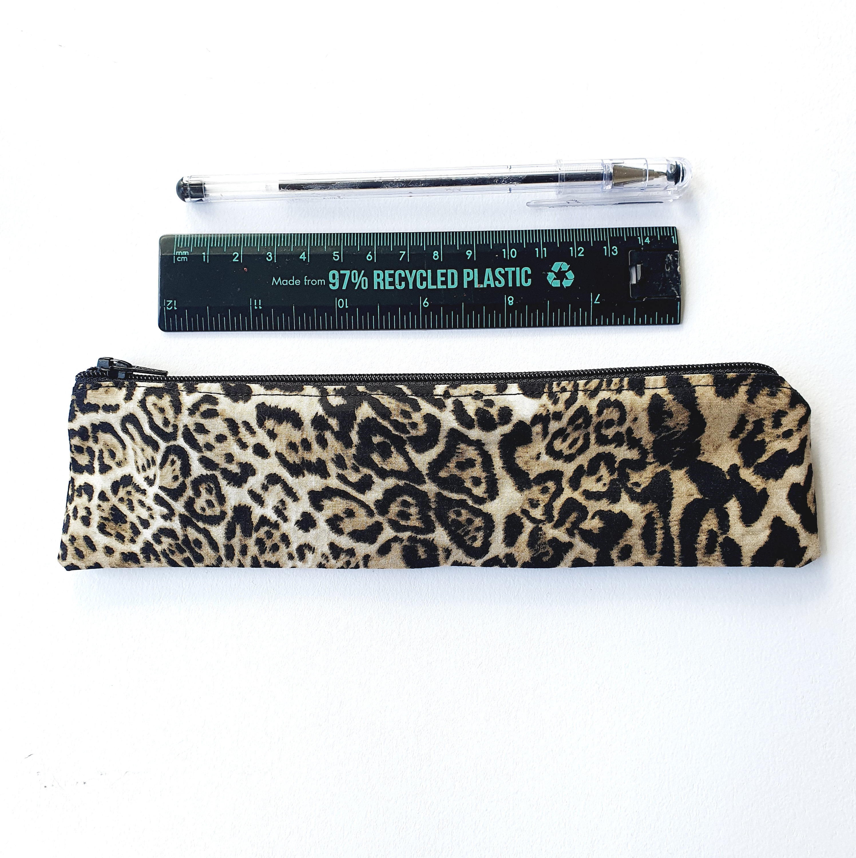Leopard Print Slim Pencil Case Small Animal Print Pencil Case - Etsy