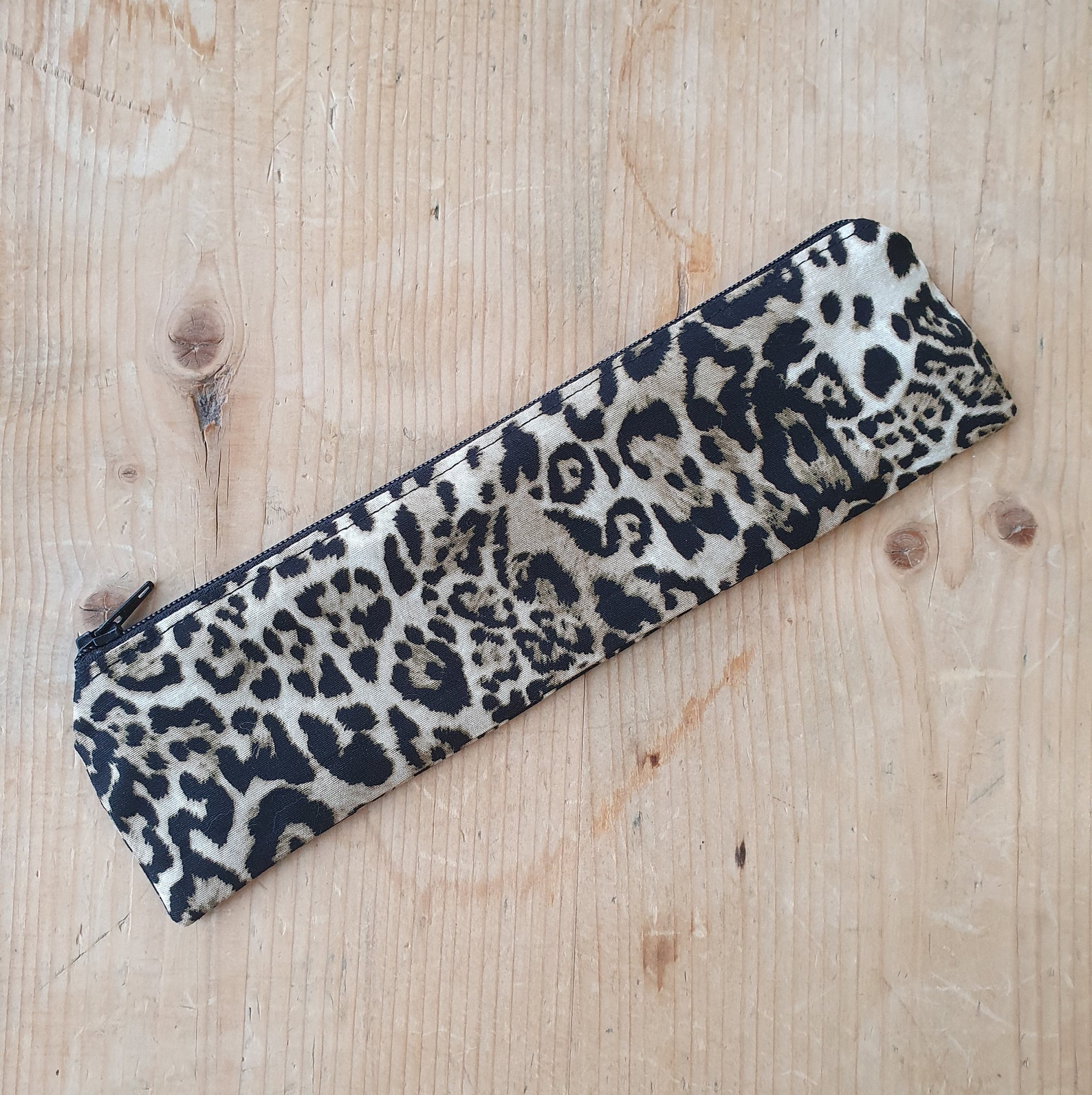 Leopard Print Slim Pencil Case Small Animal Print Pencil Case - Etsy