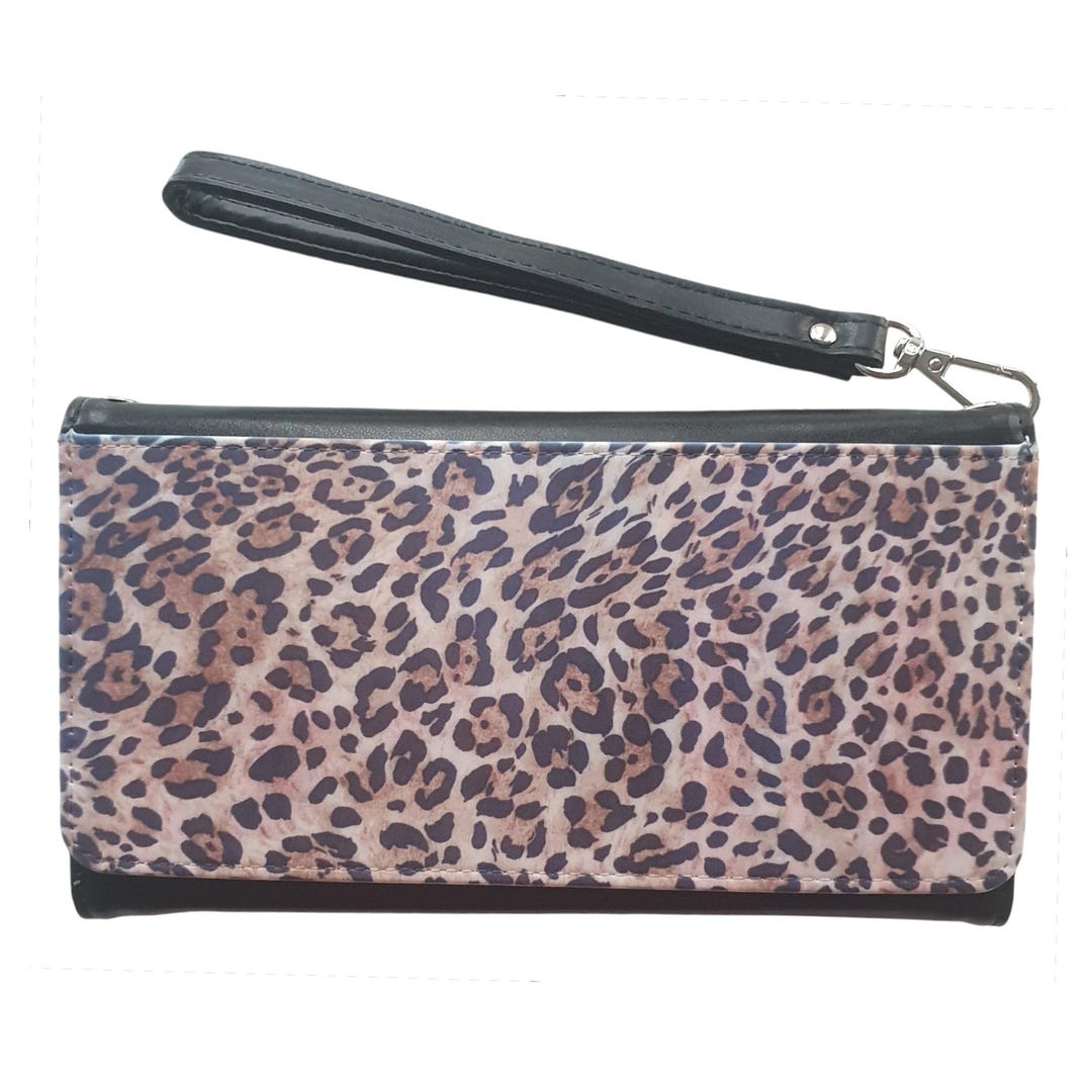 Leopard Print Large Purse for Women | Animal Print Ladies Wallet With ...
