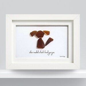 When I Needed a Hand I Found Your Paw - Dog Sea Glass Art , Dog ...
