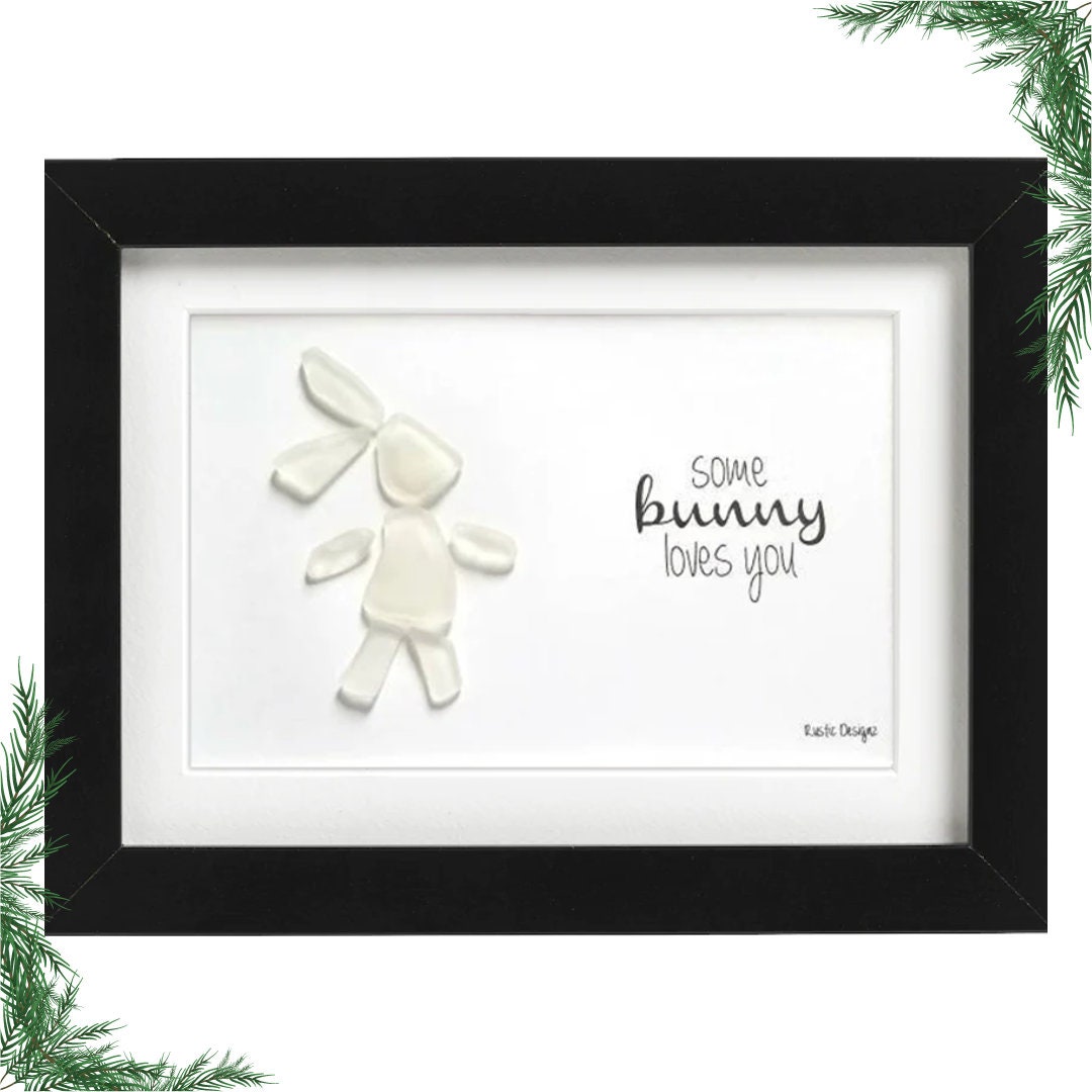 Some Bunny Loves You - Genuine Sea Glass Art Frame | Kid or Baby Room ...