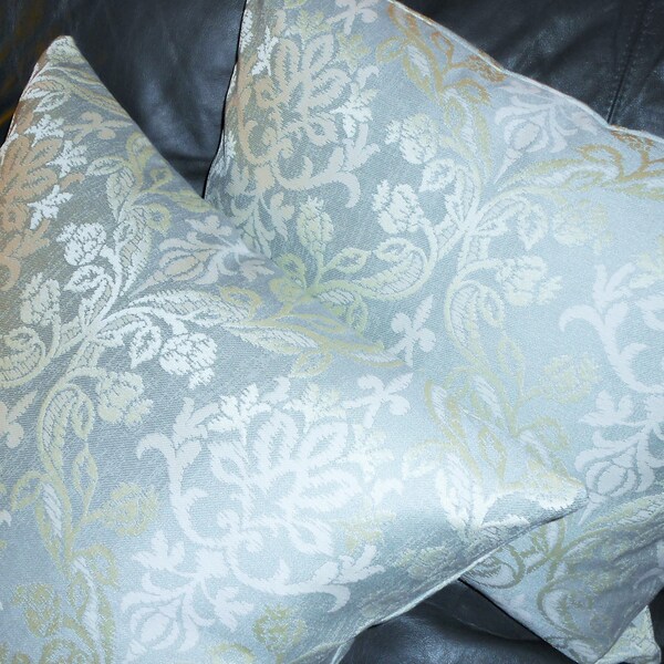 Blue Damask Pillow - Etsy