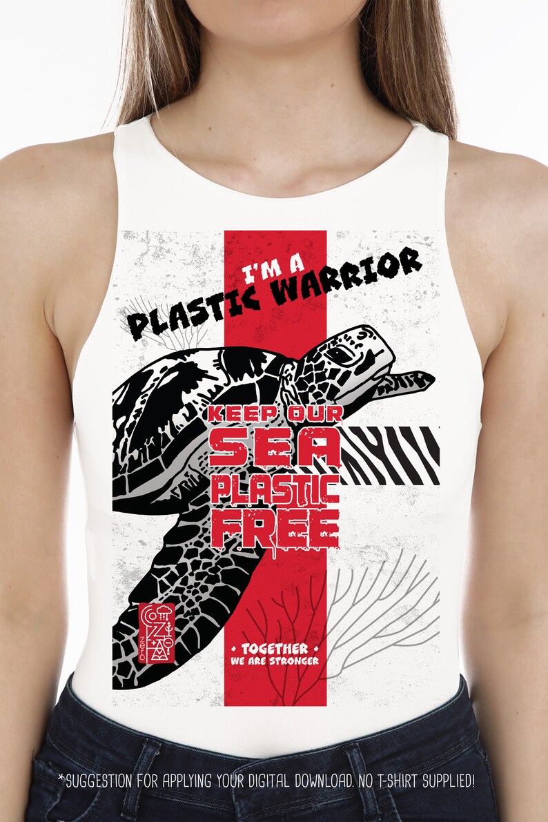 Plastic Pollution Protest Poster Digital DOWNLOAD Endangered Turtle ...