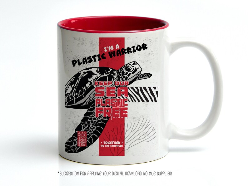 Plastic Pollution Protest Poster Digital DOWNLOAD Endangered Turtle ...