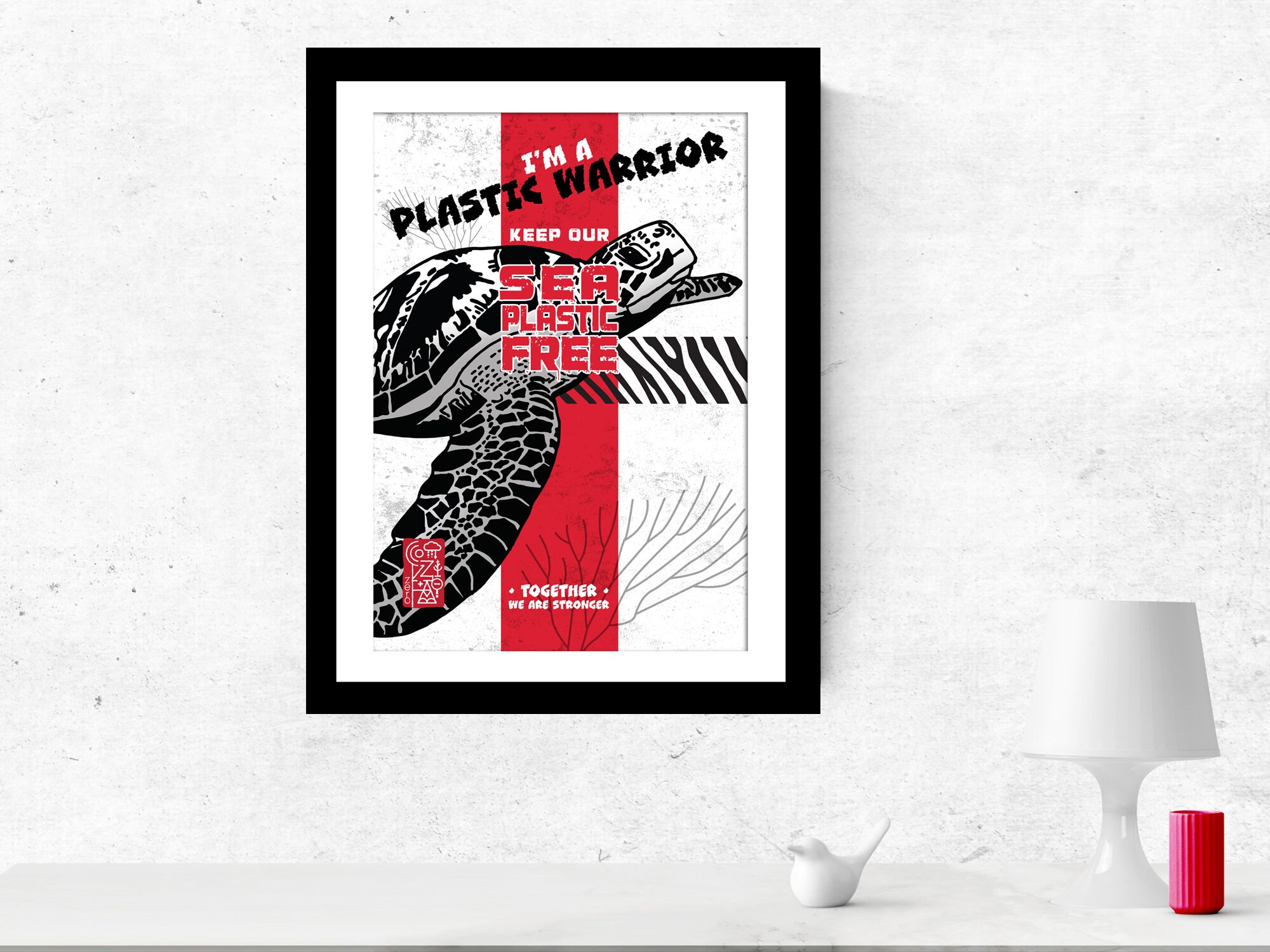 Plastic Pollution Protest Poster Digital DOWNLOAD Endangered Turtle ...