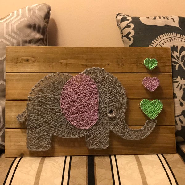 Elephant String Art - Etsy