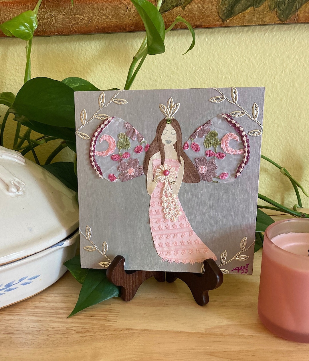 Handmade One-of-kind Angel Artwork. Charming, Whimsical, and Ready to ...