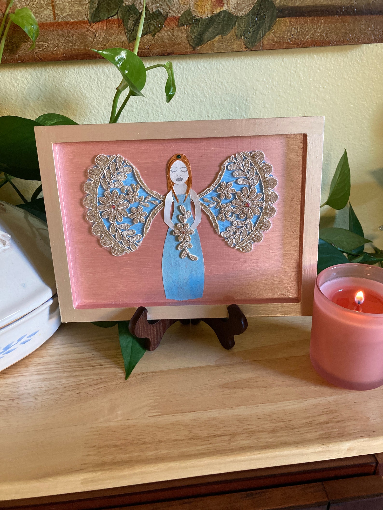 Charming Angel Art | Whimsical Angel Wall Art | Fairy Angel Home Accent ...