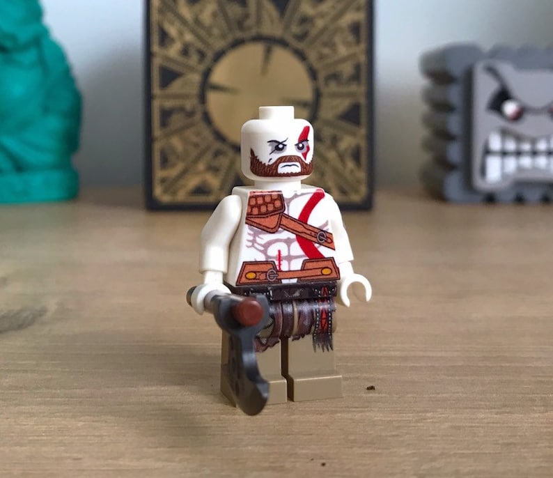 Kratos from God of War Custom Minifigure made from Lego Parts | Etsy