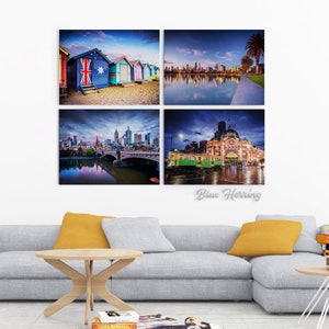Melbourne Photograph, City Sunset, Photography Prints, Extra Large Wall ...
