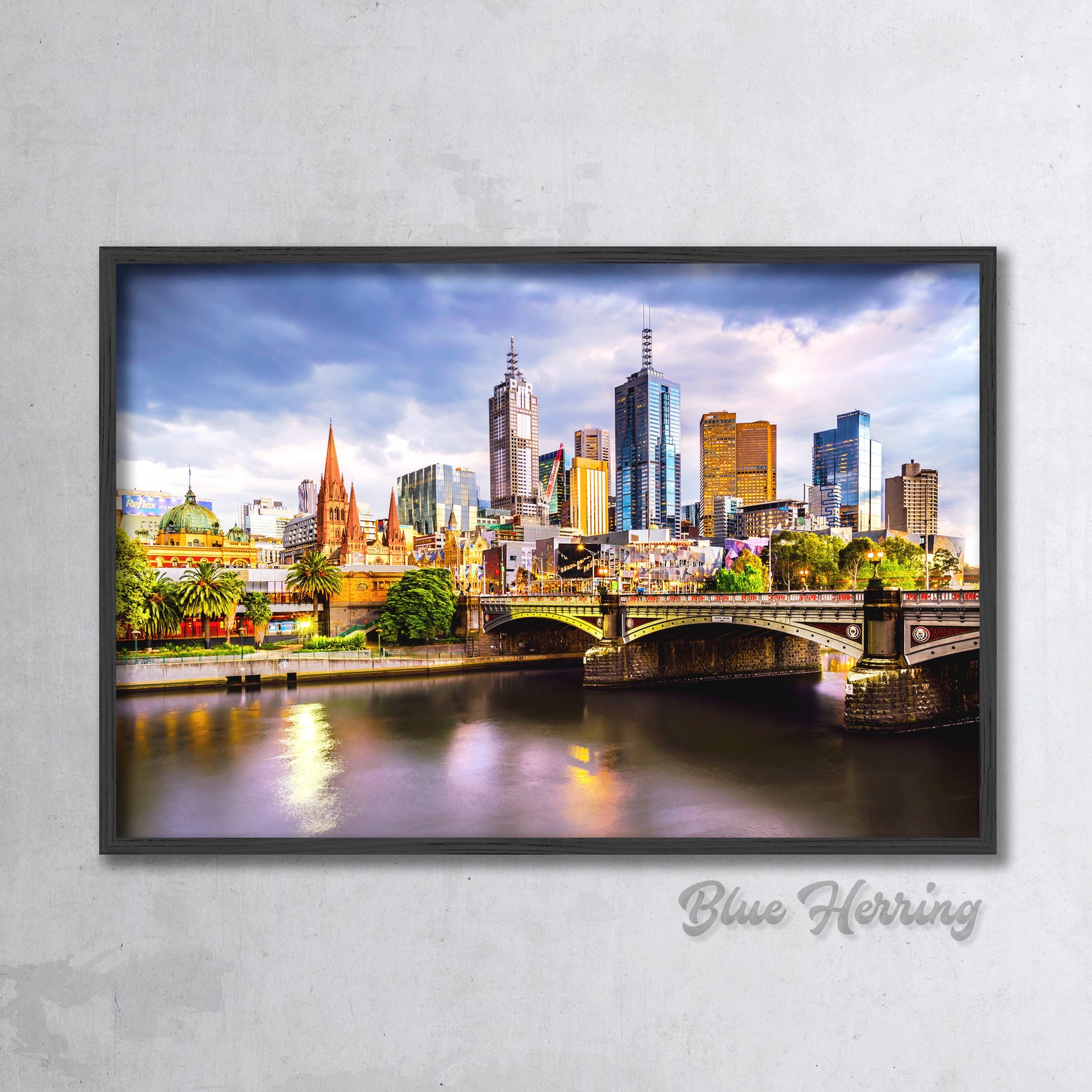 Melbourne Photograph City Sunset Sunset Wall Art - Etsy Australia