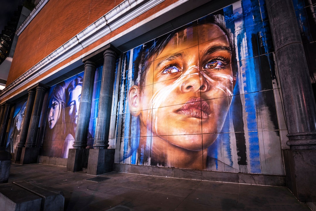 Aboriginal Boy, Street Art Portrait, Graffiti Gifts, Melbourne ...