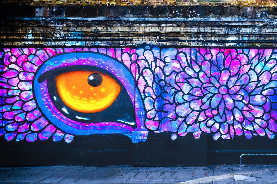 Snake Eye, New York Graffiti, Street Art Wall, Yellow Evil Eye ...