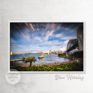 Sydney Print, Sydney Harbour Bridge, Opera House, Zoom Background ...