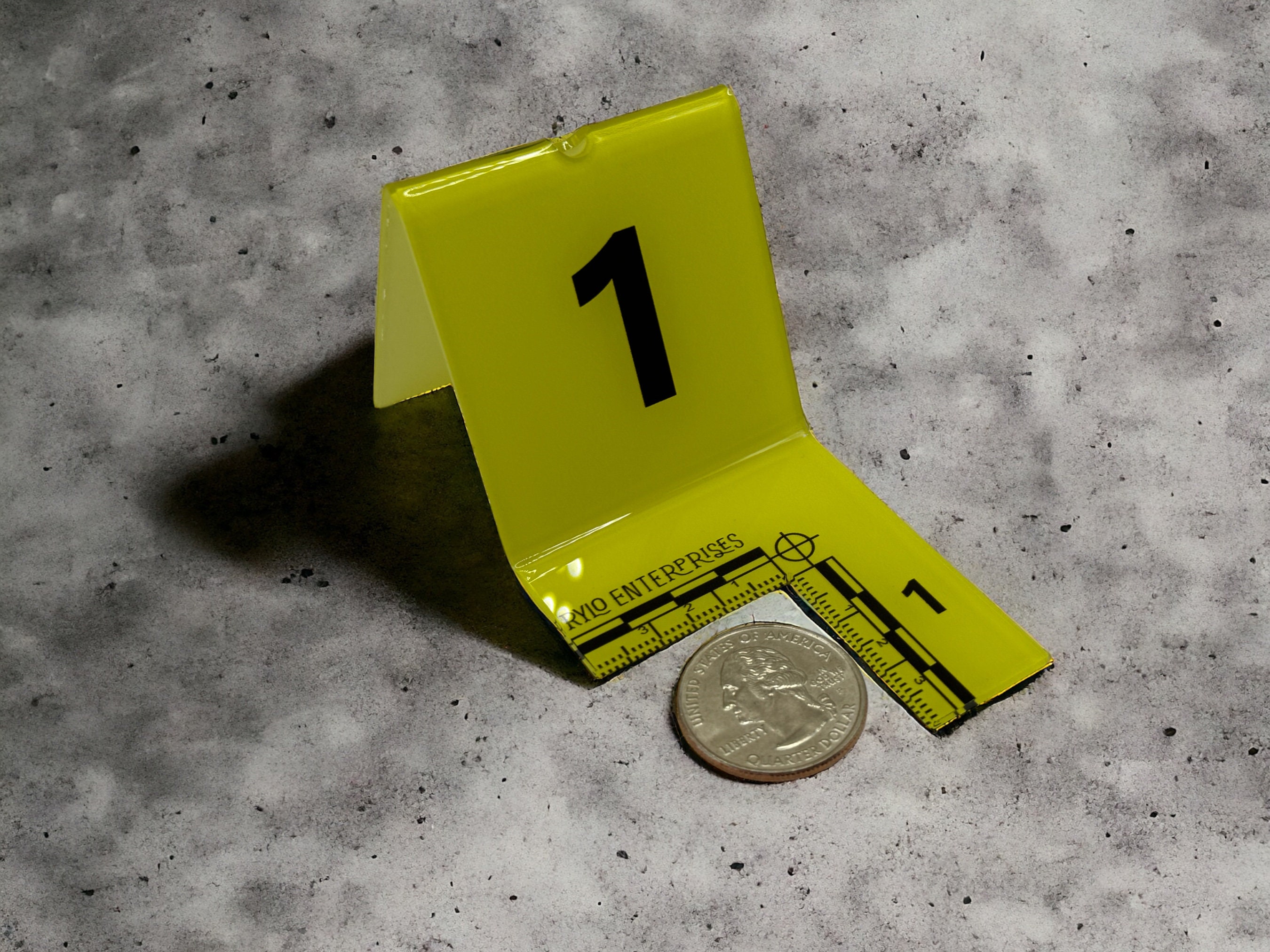 1 PACK - Miniature Crime Scene Investigation Evidence Marker Placard ...