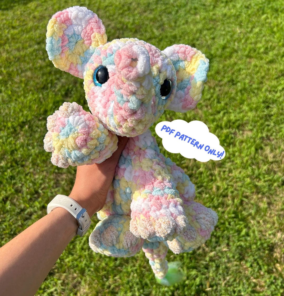 Jumbo Crochet Elephant Lovey Crochet Pattern Pdf Only - Etsy