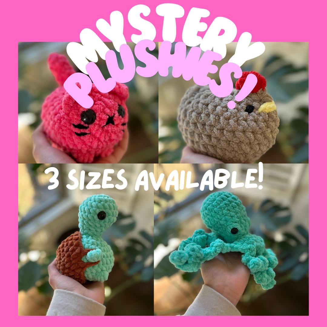 RTS CLEARANCE Mystery Crochet Plushies- Stocking Stuffers, Christmas ...
