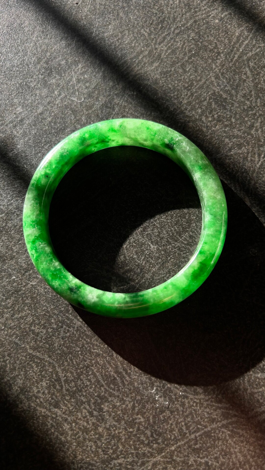 A Full Green Translucent Jadeite Bangle - Etsy