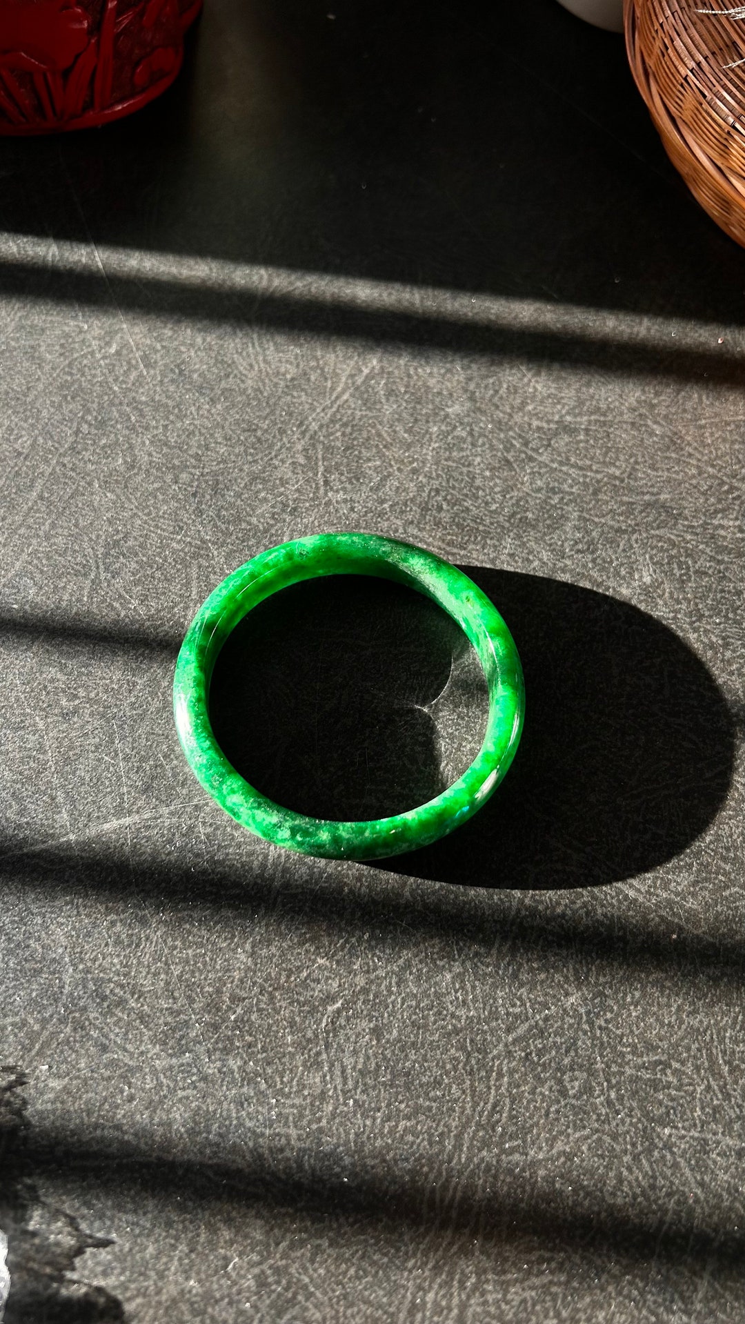 A Genuine Full Green Jadeite Bangle - Etsy