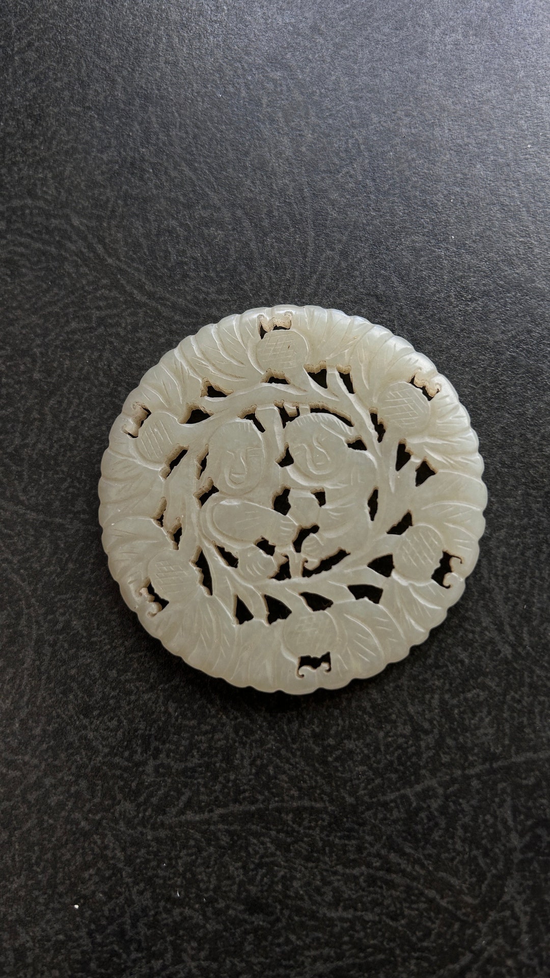 Antique Genuine Nephrite Jade Hollow Carved Kids Playin Among the ...