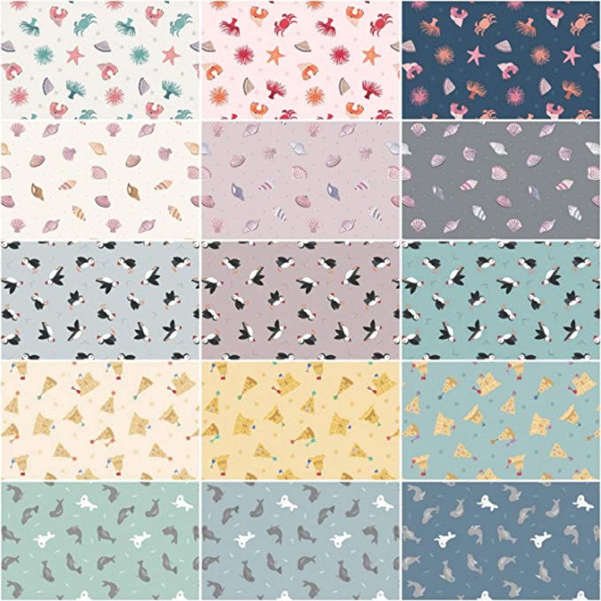 Small Things by The Sea, Charming Squares, 42 5-inch Squares, Charm ...