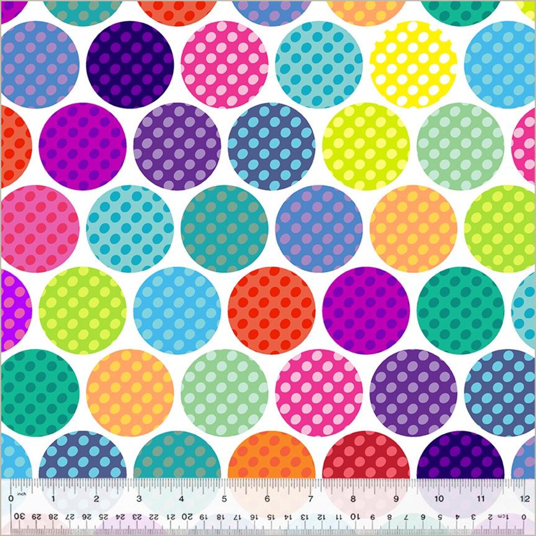 DOT TO DOT, Dot Party, Celebration, by Heather Givans, Windham Fabrics, Sold by the 1/2 Yard or ...