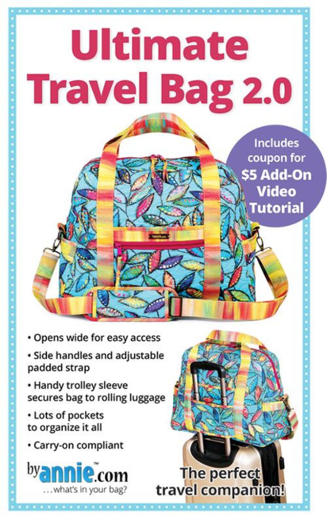 Ultimate Travel Bag 2.0, PBA 2512, Patterns, by Patterns by Annie - Etsy