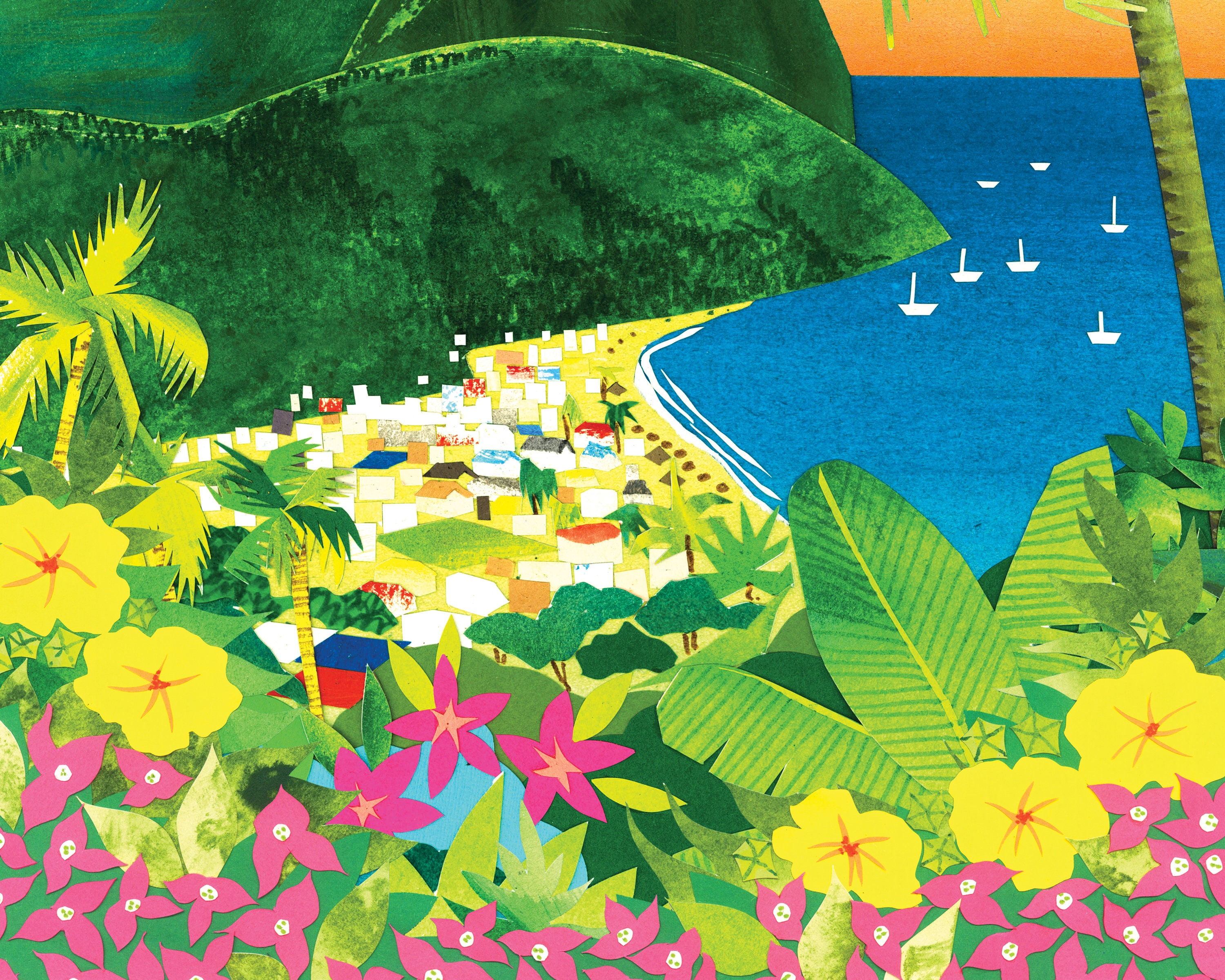 St Lucia Caribbean Print A3 | Etsy