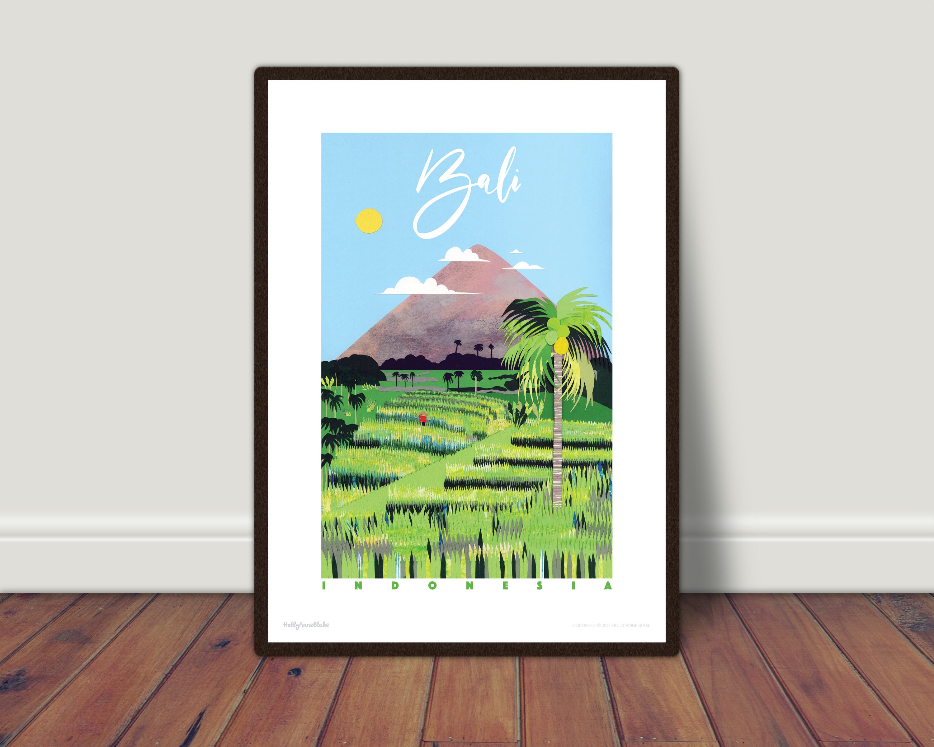 BALI PRINT A5 or A4. Bali Travel Poster Bali Poster - Etsy