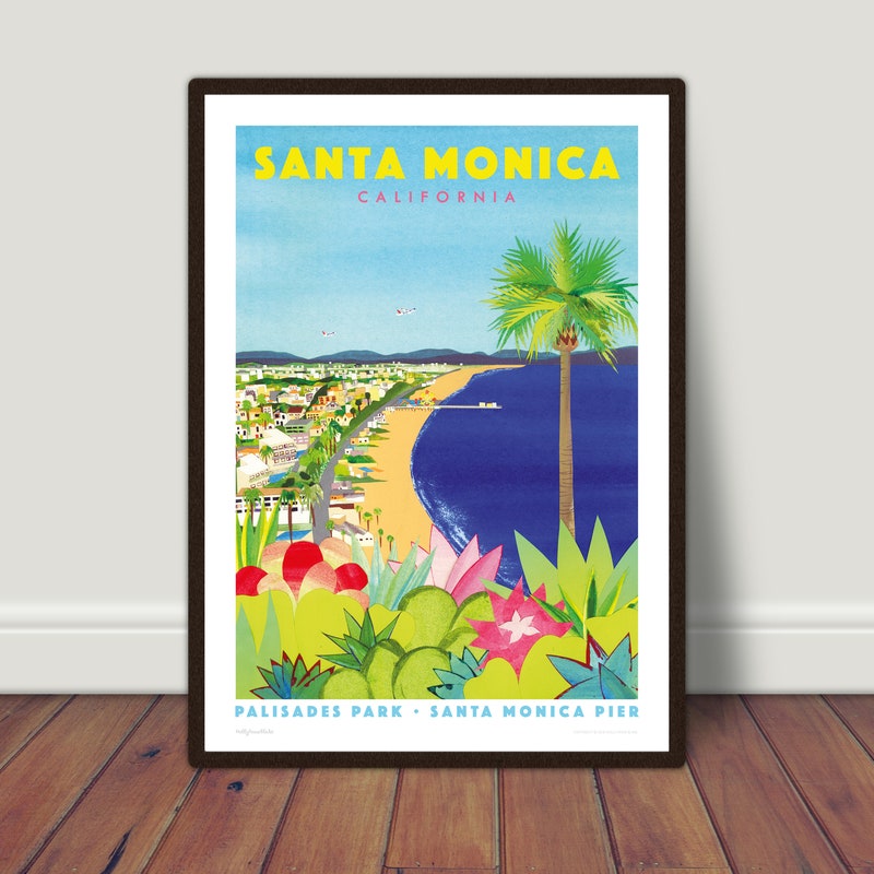 Santa Monica Poster - Etsy