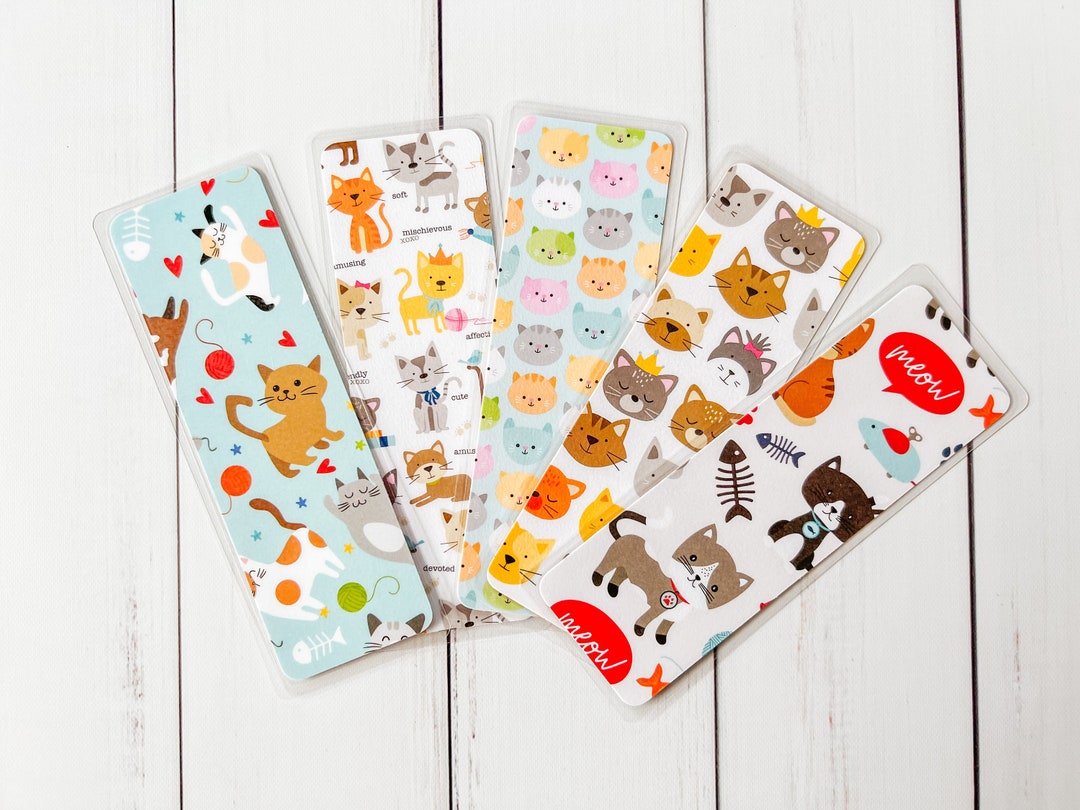 Cats, Cats, Cats Bookmarks Cute Bookmark Floral Bookmark Cat Bookmark ...