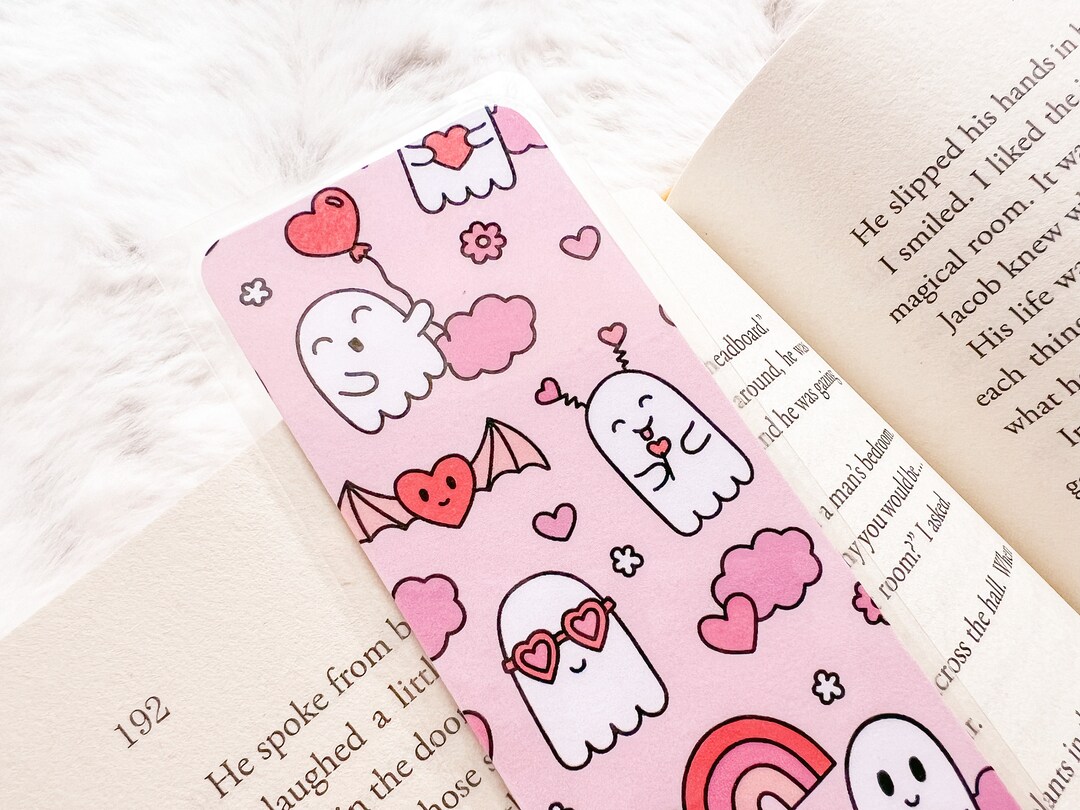 Ghosts Valentine's Bookmark | Valentine's Day Bookmark | Love Bookmark ...