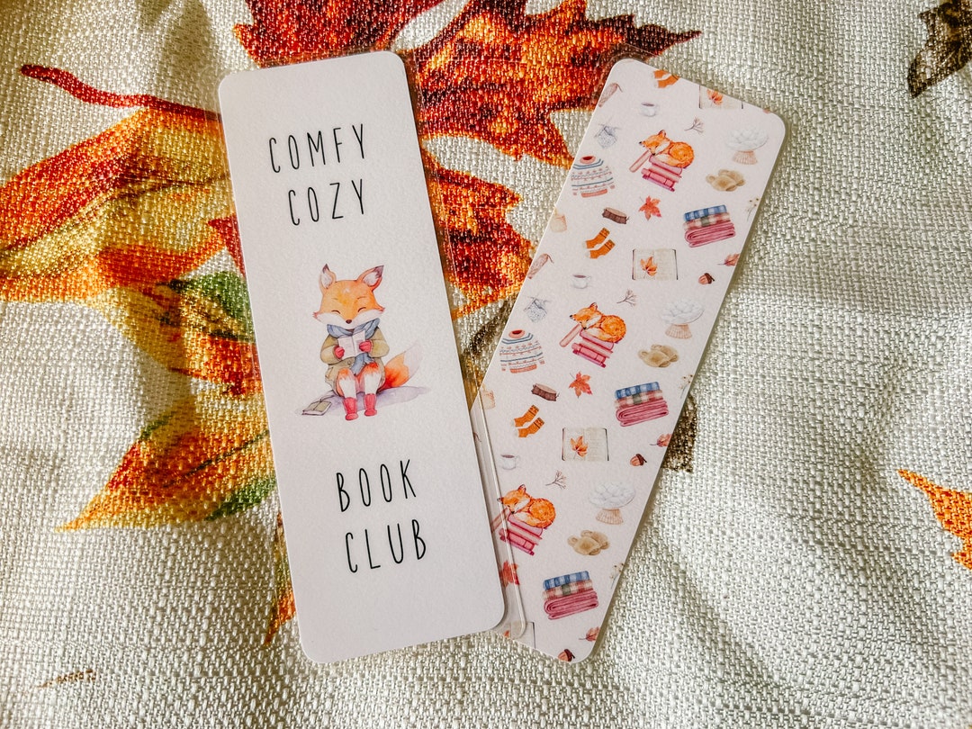 Comfy Cozy Book Club Fall Bookmark - Limited Edition - Etsy