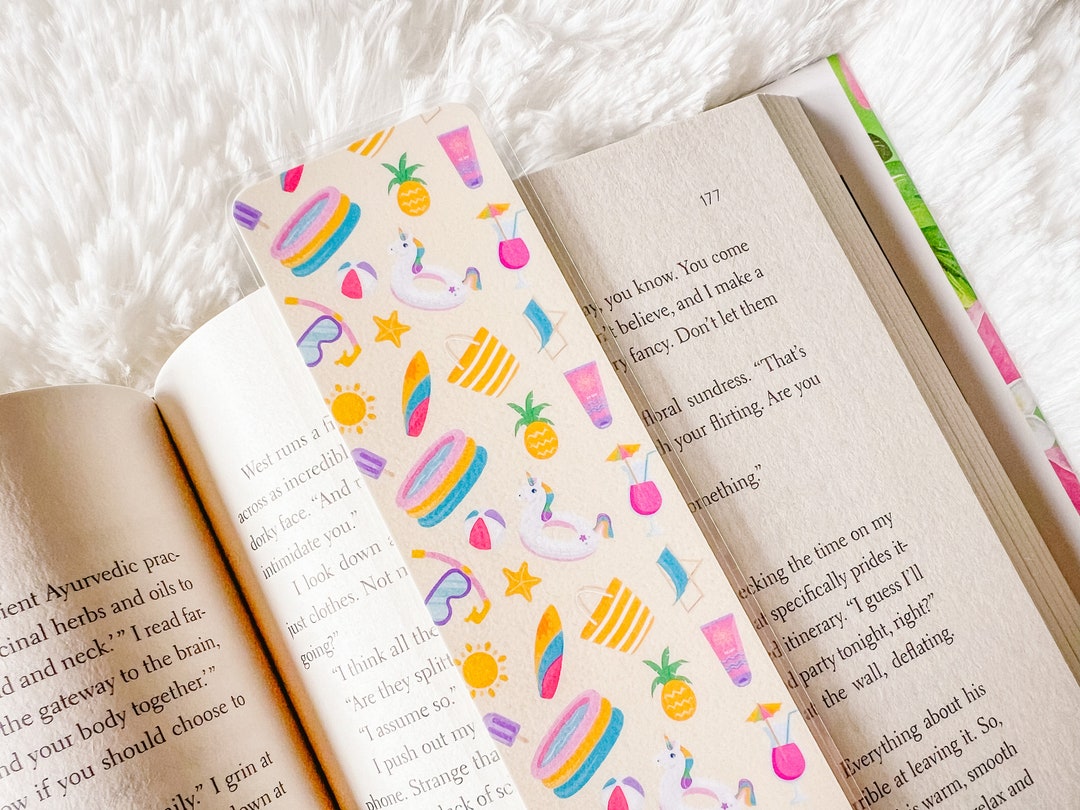 Pool Party Bookmark | Book Lovers Bookmark | Laminated Bookmark ...