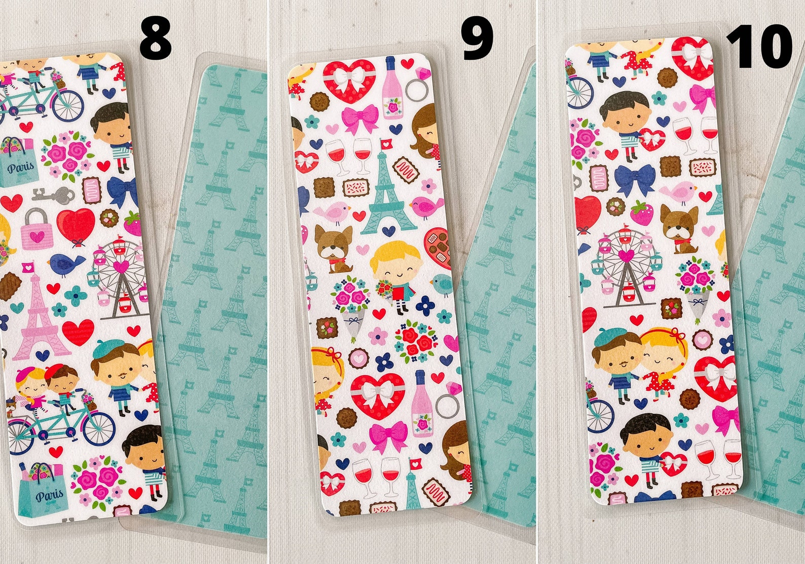 French Kiss Valentine's Day Bookmarks - Etsy