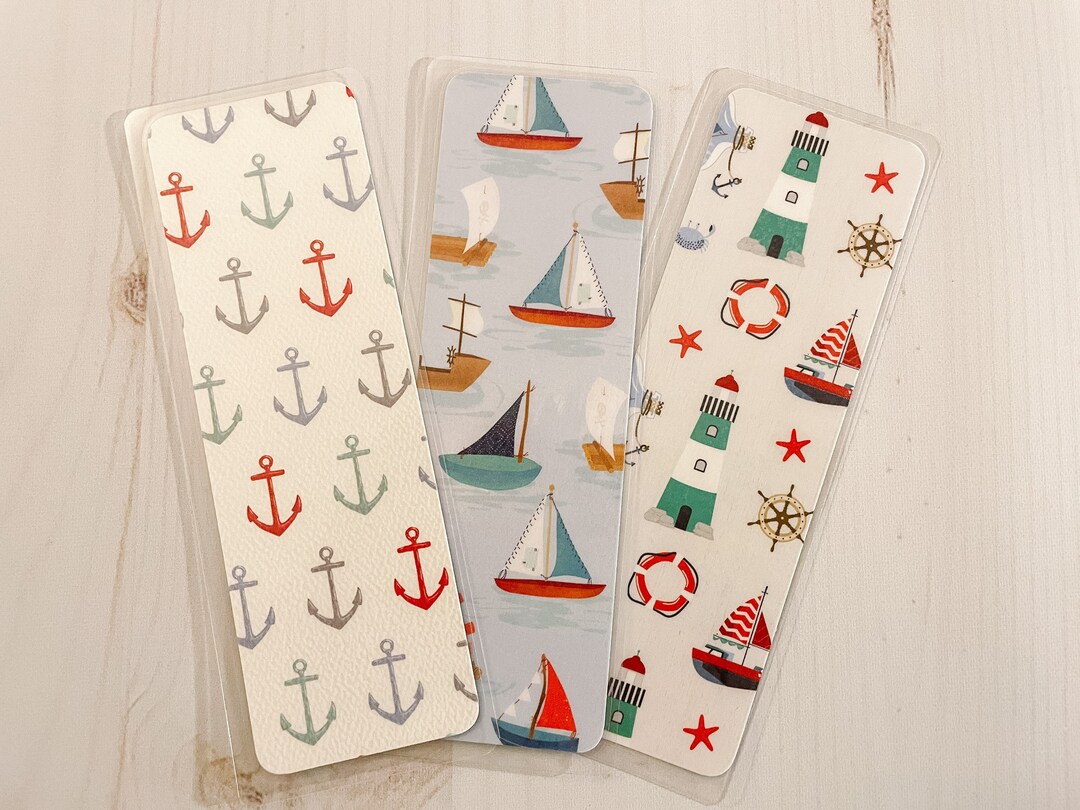 Nautical Bookmarks Summer Bookmark Beach Bookmark Cute Bookmark - Etsy