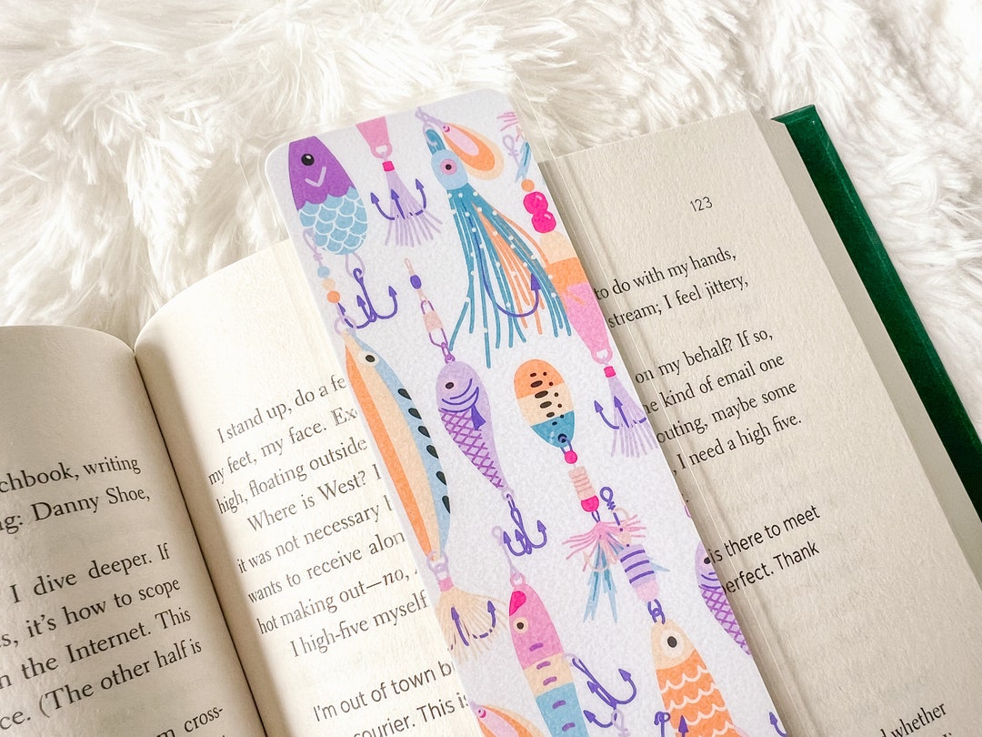 Fishing Hooks Bookmark Laminated Bookmark Bookworm Gift Vacation ...
