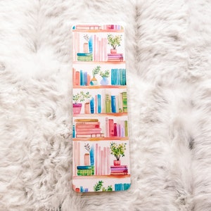 Bookshelf Books & Plants Bookmark | Book Lovers Bookmark | Laminated ...