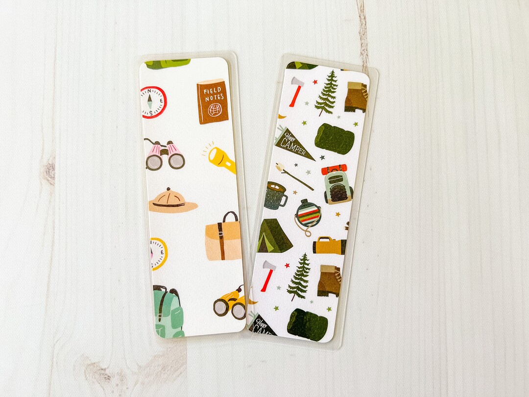 Happy Campers Bookmark | Camping Bookmarks | Outdoors Bookmark | Hiking ...