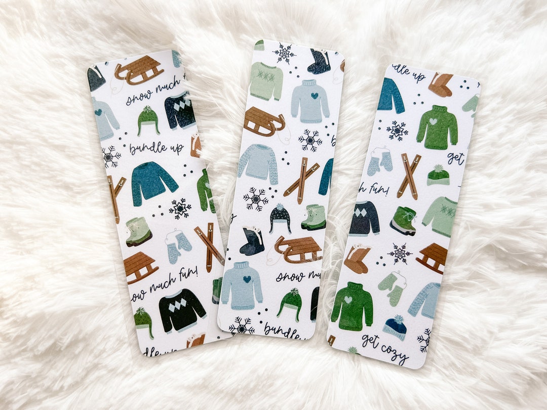 Ski Resort Winter Bookmarks Winter Bookmark Reader Gift Bookworm Gift ...