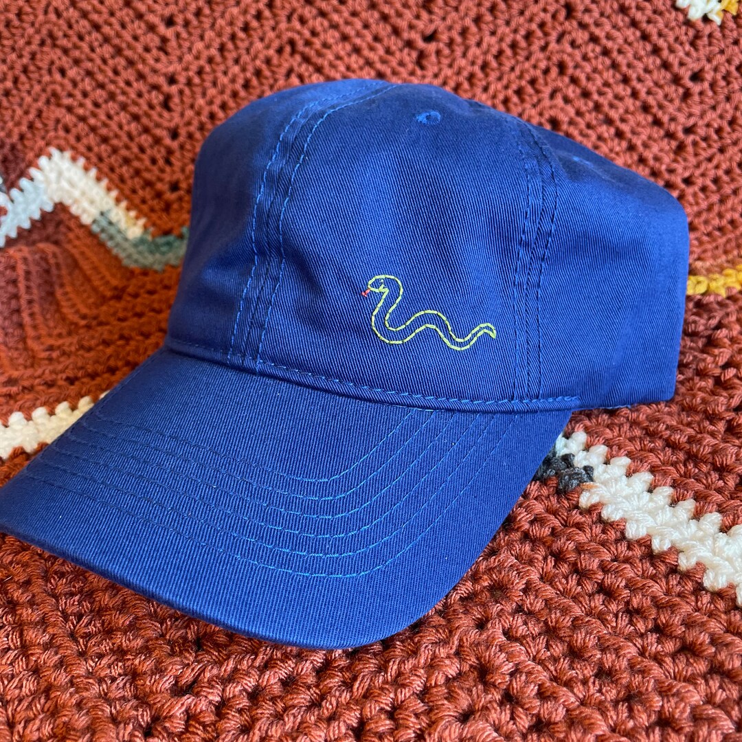 Hand Embroidered Snake Baseball Cap Hand Embroidered Dad Hat Animal Hat ...