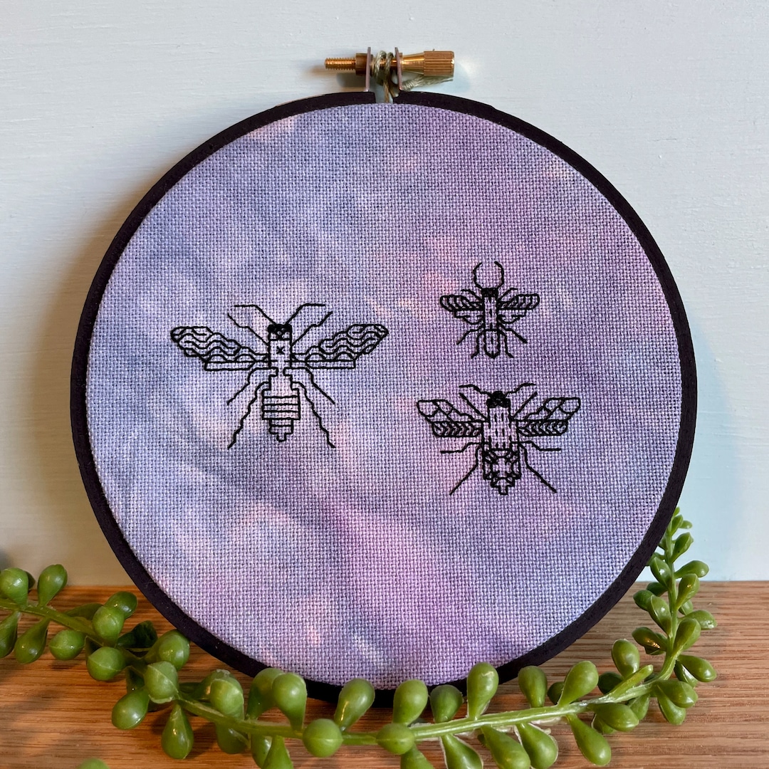Insect Blackwork Embroidery Bug Hand Embroidery Mosquito Needlepoint ...