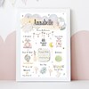 The Day I Was Born Poster, New Baby Poster, Birth Details Print, Baby ...