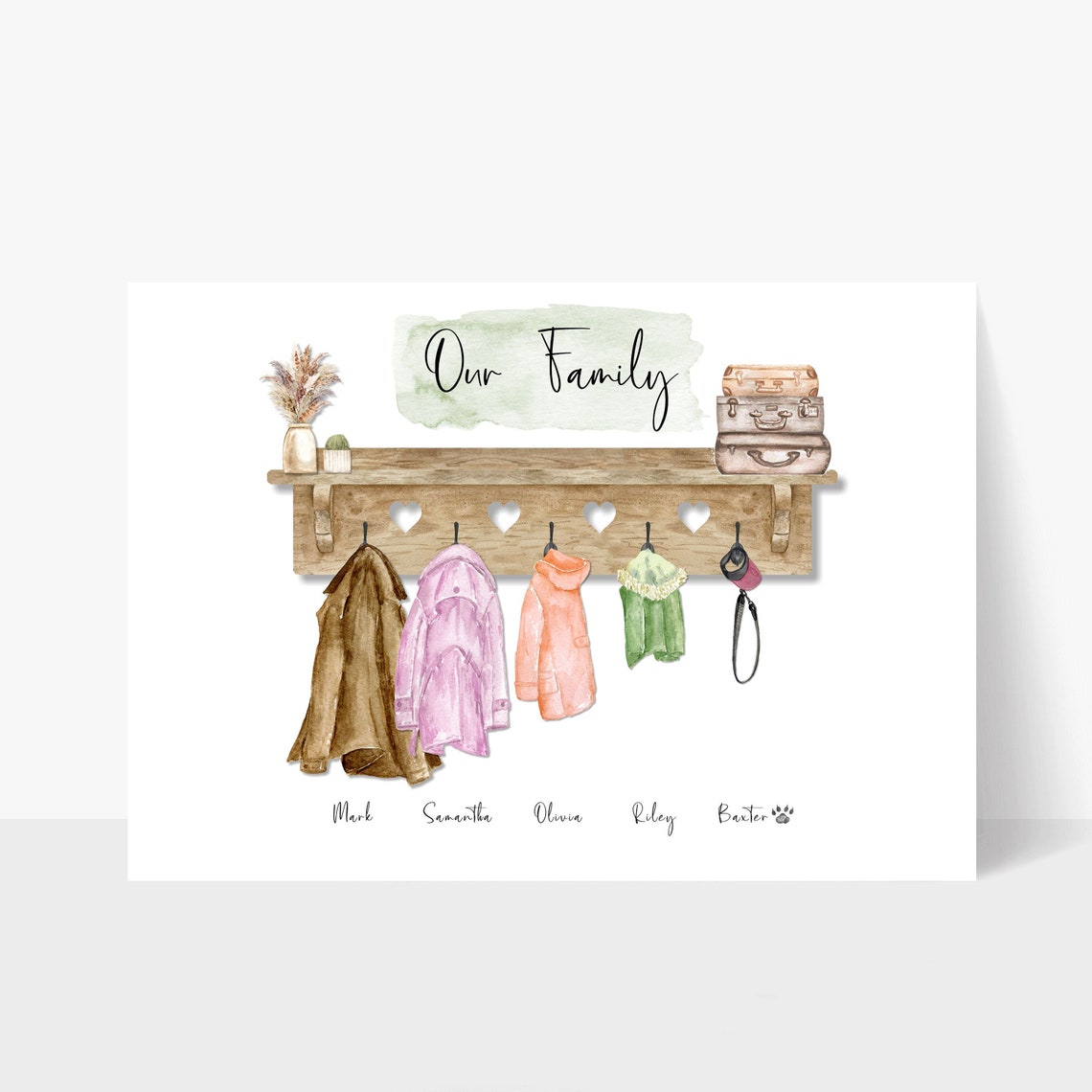 Family Coat Print Watercolour Coats Family Jackets Coat - Etsy UK