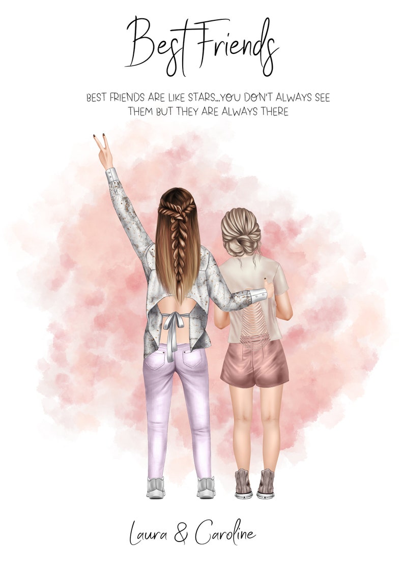 Bestie Personalised Print Best Friend Gift Friendship | Etsy