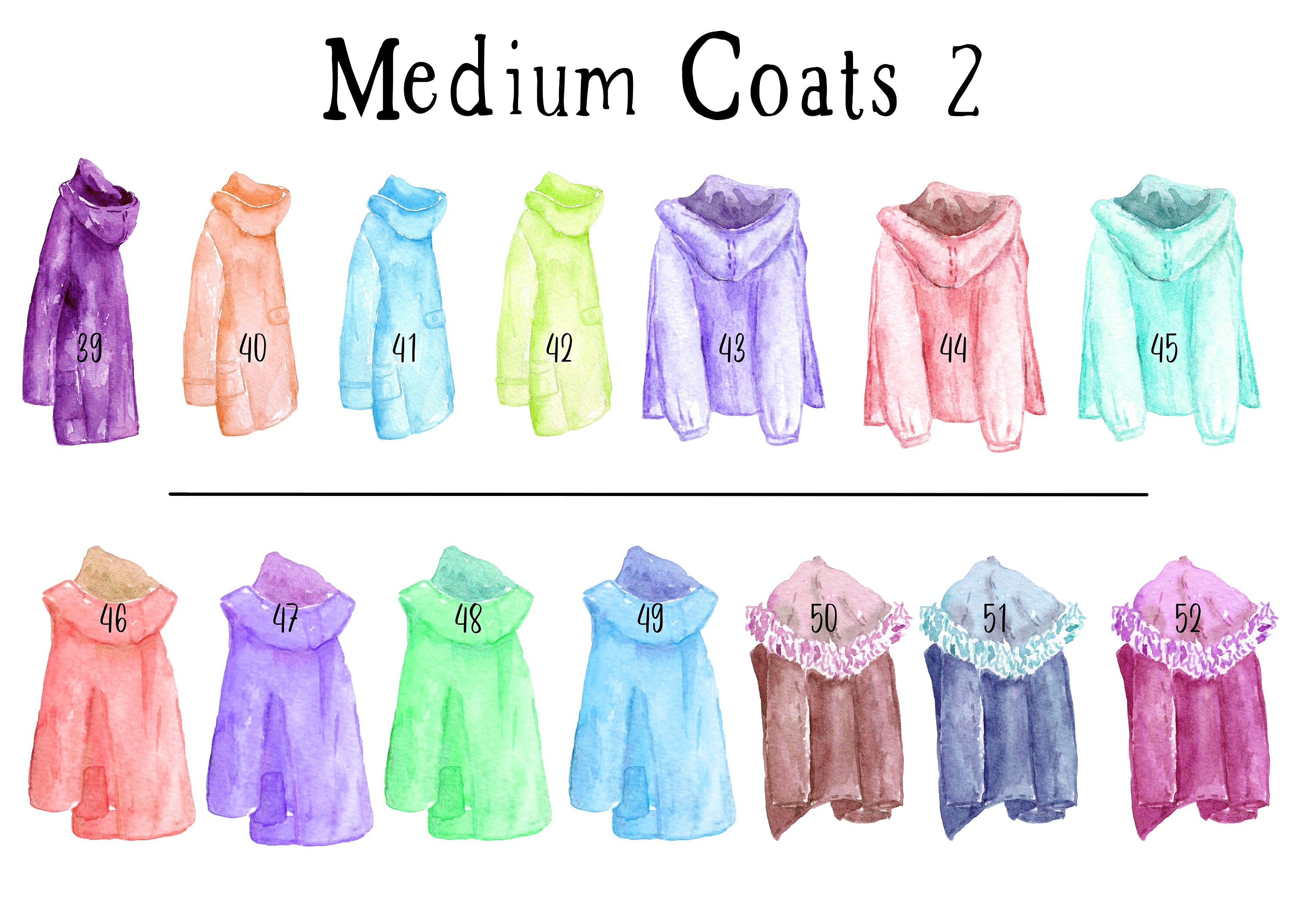 Family Coat Print, Watercolour Coats, Family Jackets, Coat Family Print ...