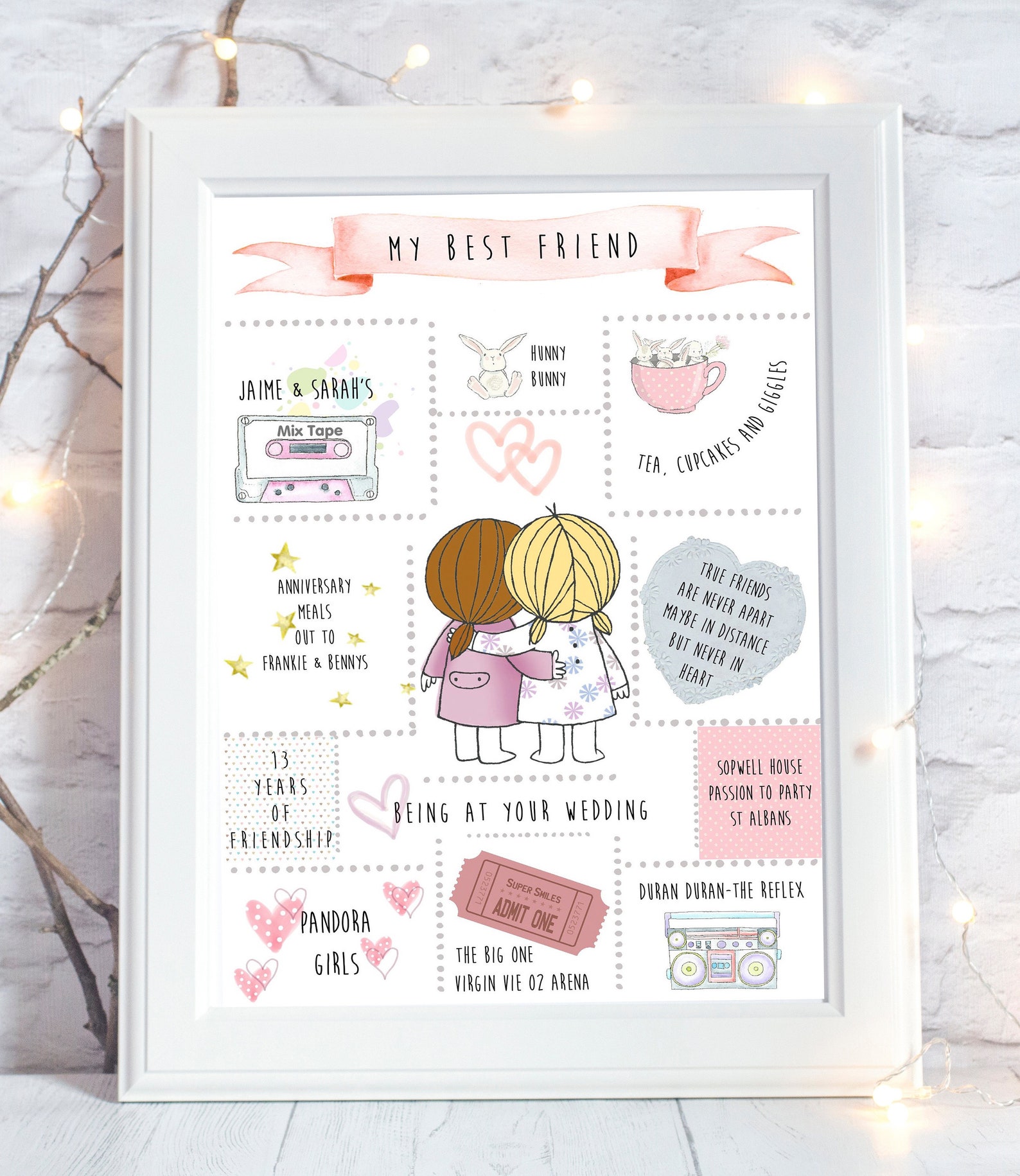 Personalised Best Friend Gift Custom Friend Gift Friendship - Etsy