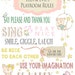 Playroom Rules Poster, Nursery Poster, Playroom Print, Play Rules, Sign ...